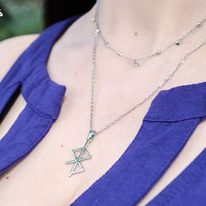 Viking Peace Rune Symbol Necklace Silver & Gold Norse - Etsy