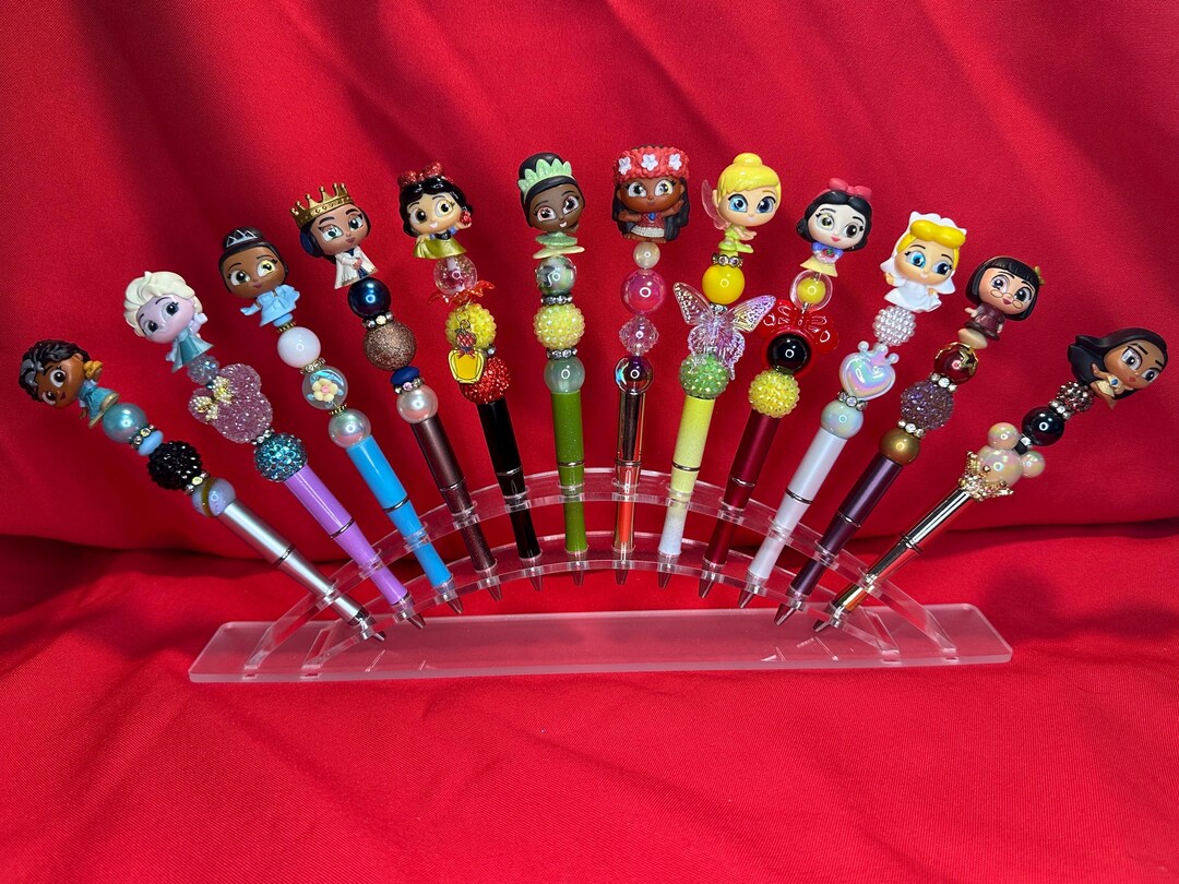 Disney Doorables Pens/ Disney Princess Pen/ Handmade Beadable Pens ...