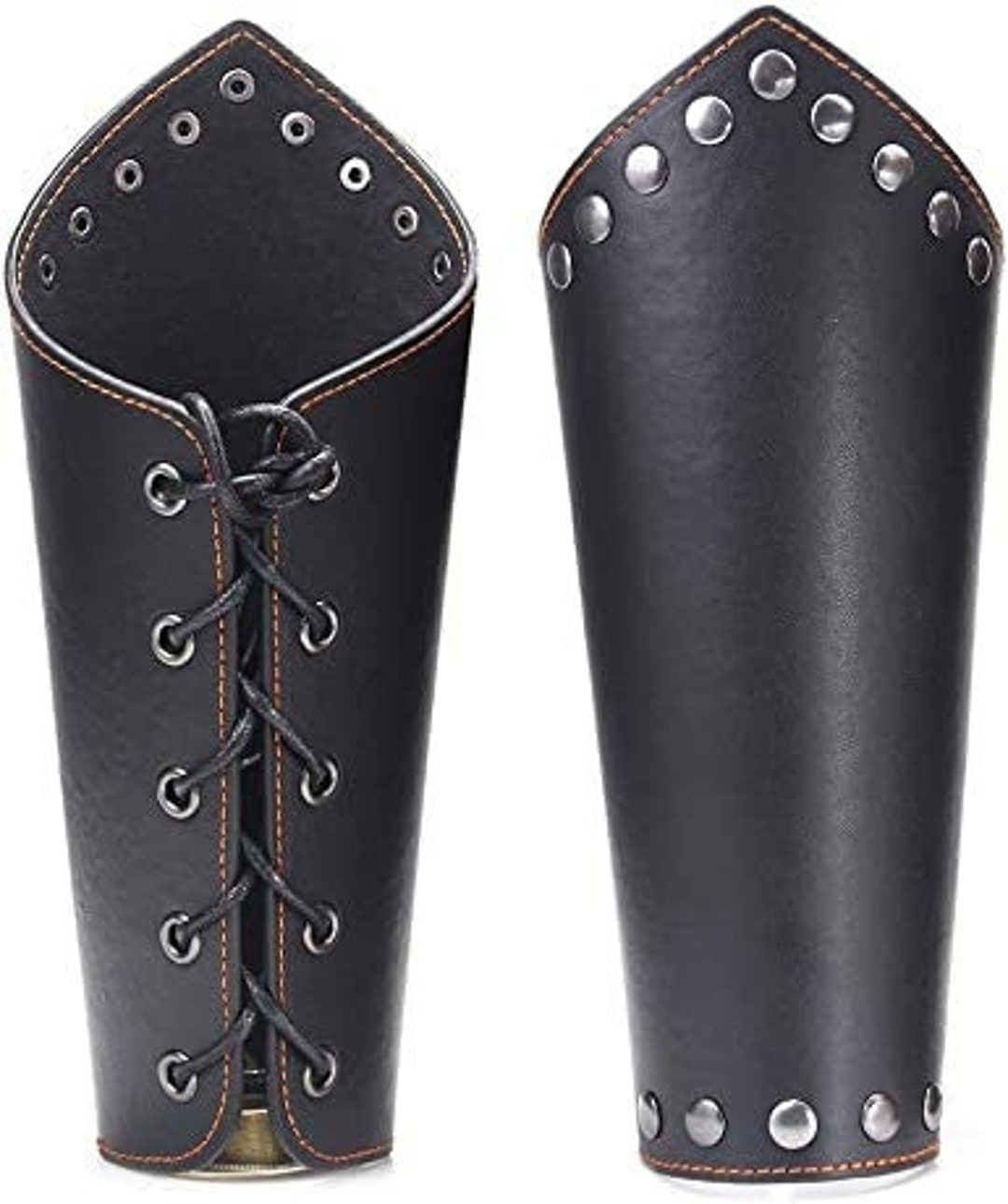 Real Leather Bracer Studded Arm Protector a Product for Bike - Etsy