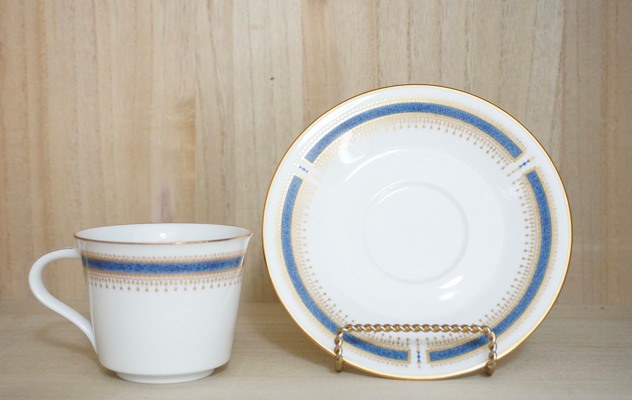 Vintage Noritake Tea Cups /set of 4 Noritake Teacups / Blue Dawn ...