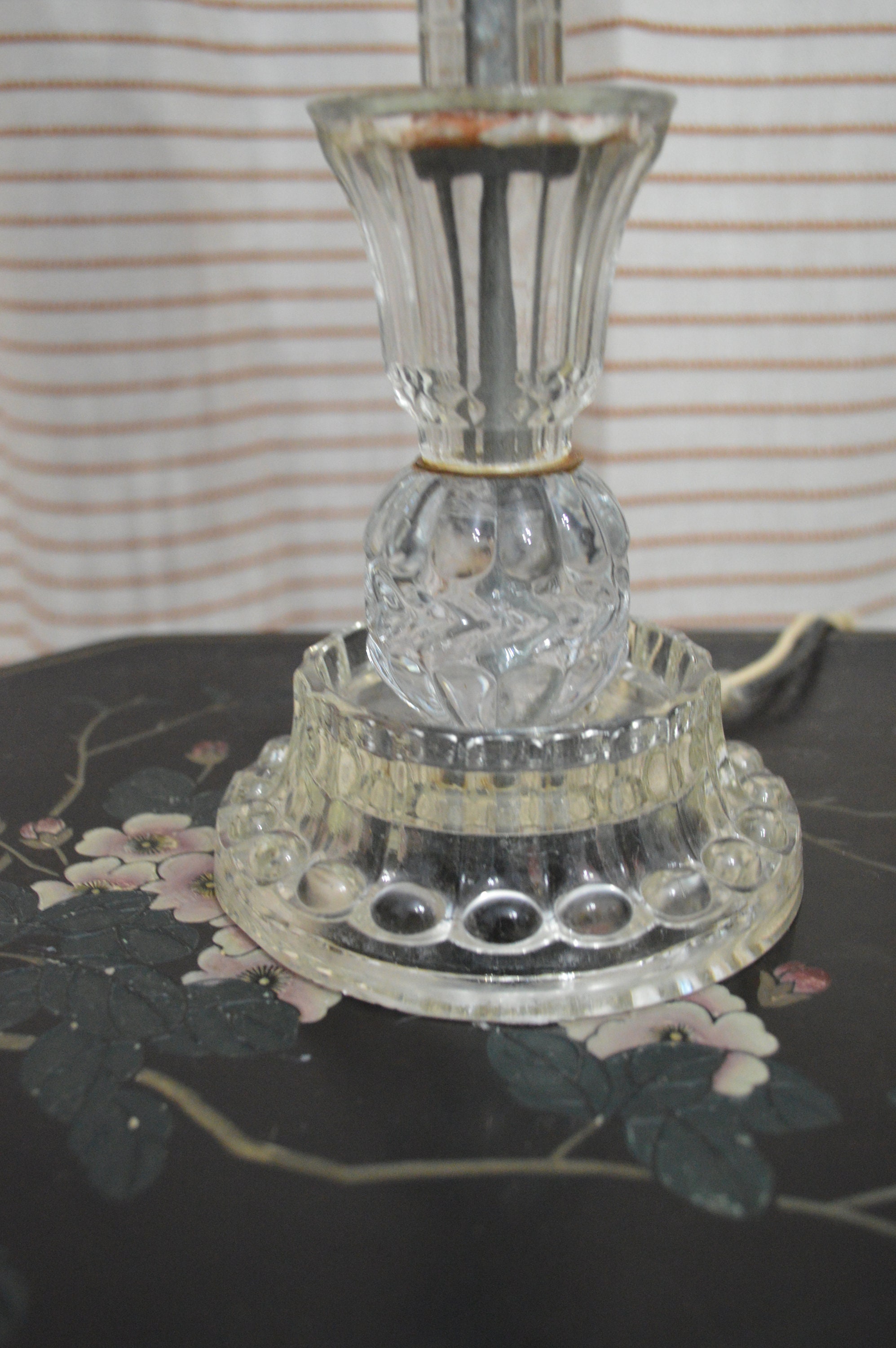 Antique 1920s Crystal Glass Table Lamps - Etsy
