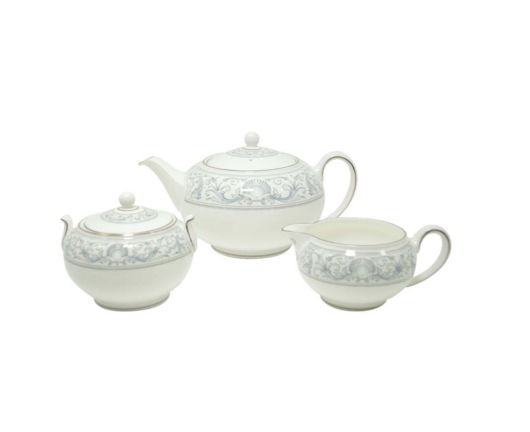 1990s Wedgwood Dolphin Tea Set 3 Pieces / Wedgwood Teapot /sugar and ...