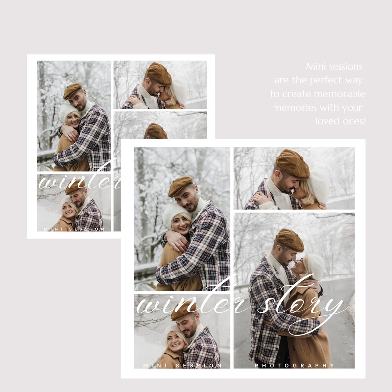 Winter Mini Session Template Winter Photography Template Winter ...