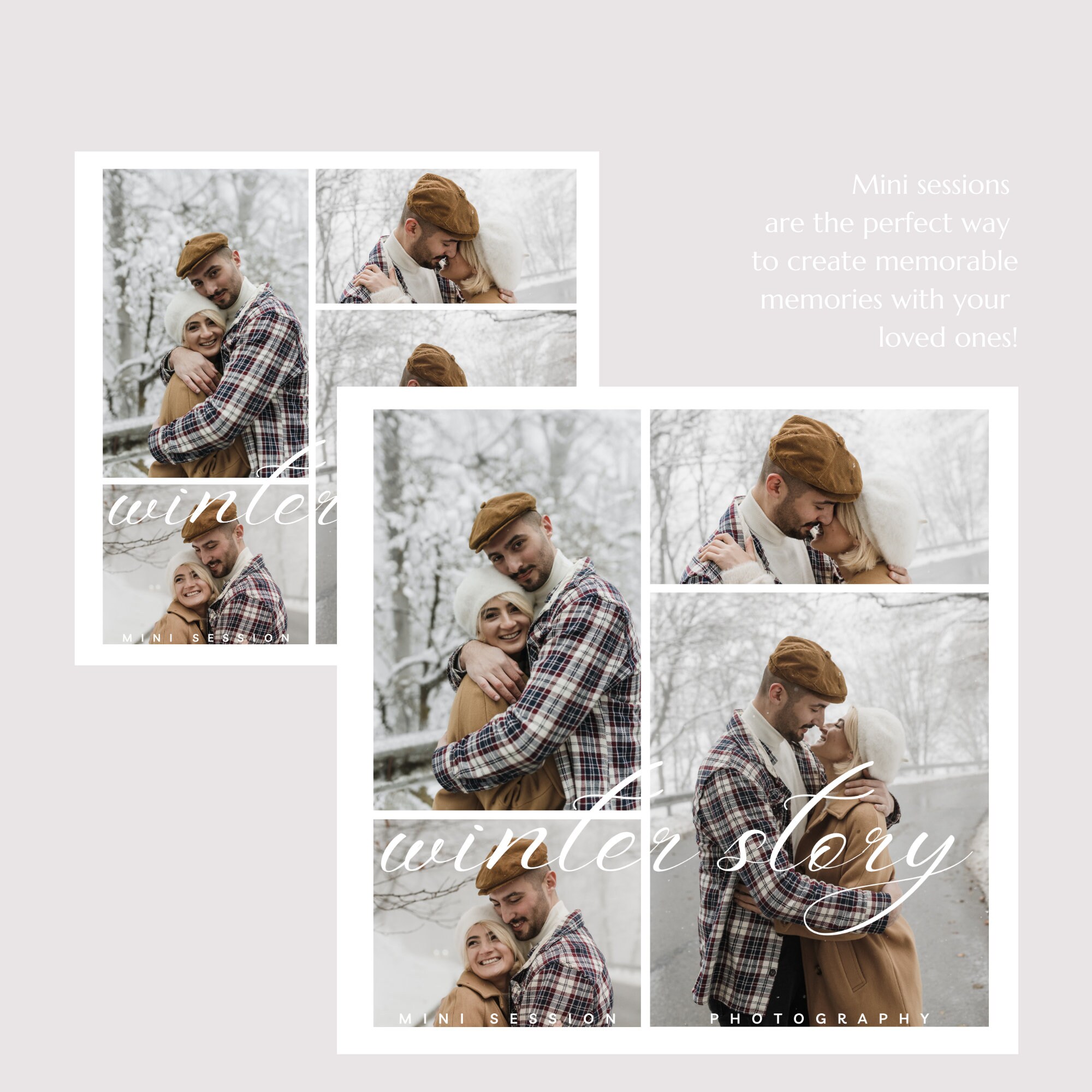 Winter Mini Session Template Winter Photography Template Winter ...