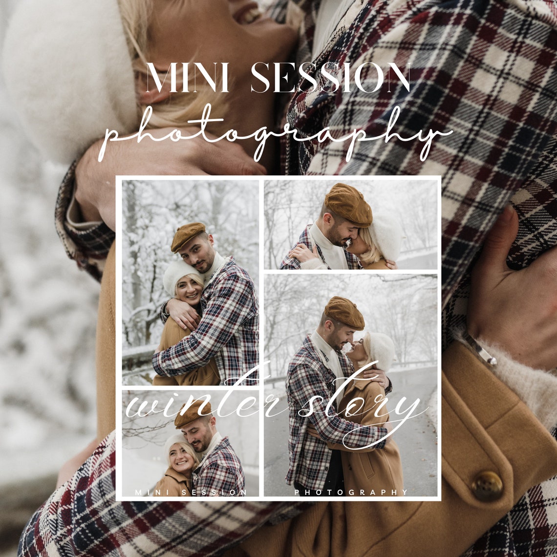 Winter Mini Session Template Winter Photography Template - Etsy