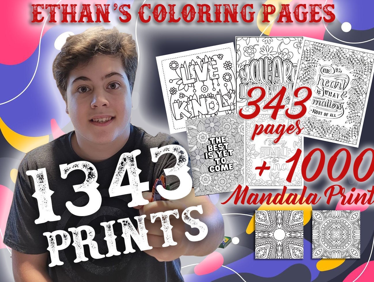 Ethan's Coloring Pages -vol2 - Etsy