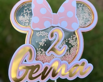 Minnie Mouse Cake Topper, Minnie Cake Topper, Minnie Boutique, Pink ...