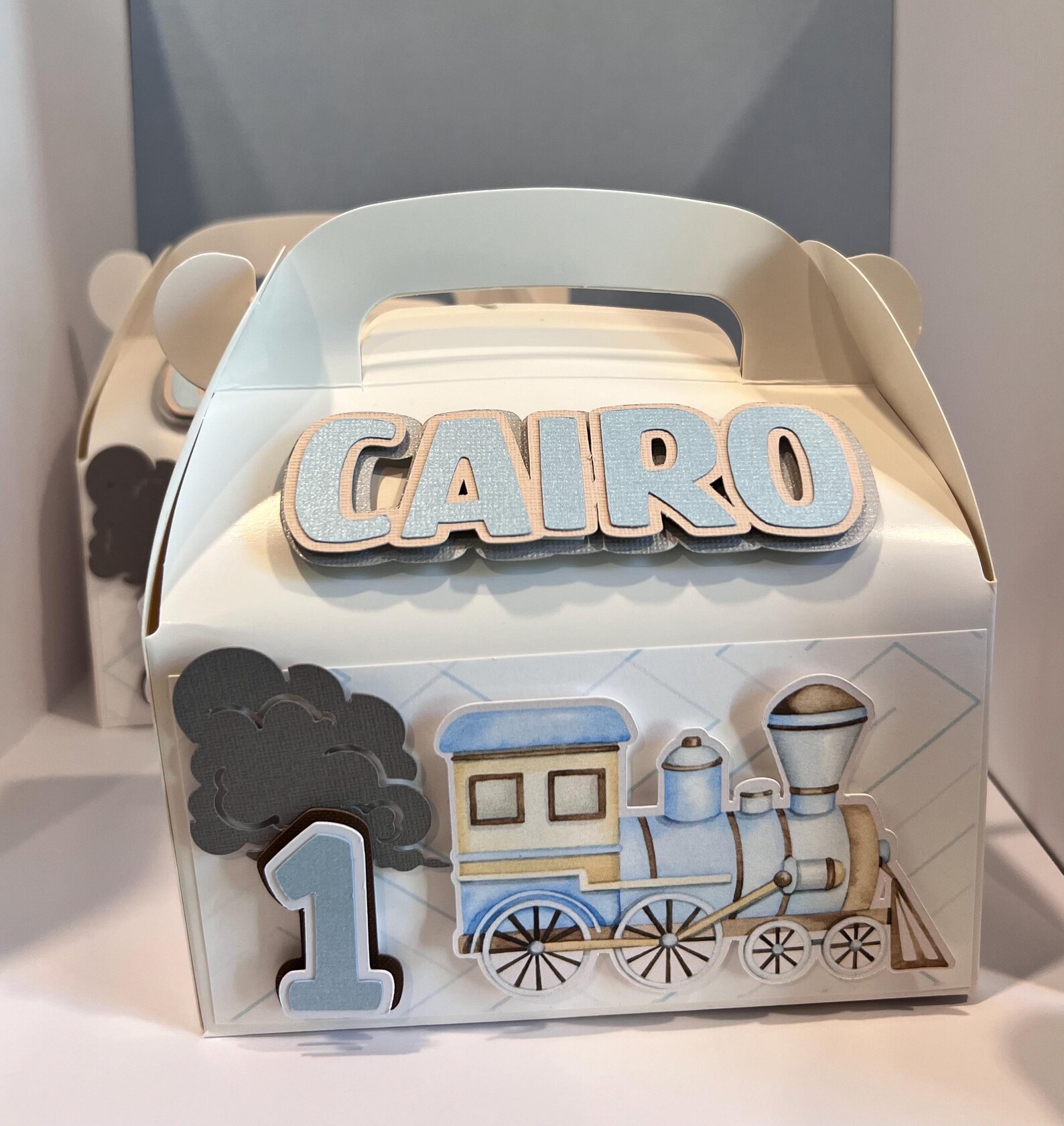 Train Party Gable Boxes Train Goody Bags/ Custom Favor Boxes - Etsy