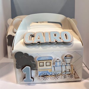 Train Party Gable Boxes | Train Goody Bags/ Custom Favor Boxes - Etsy