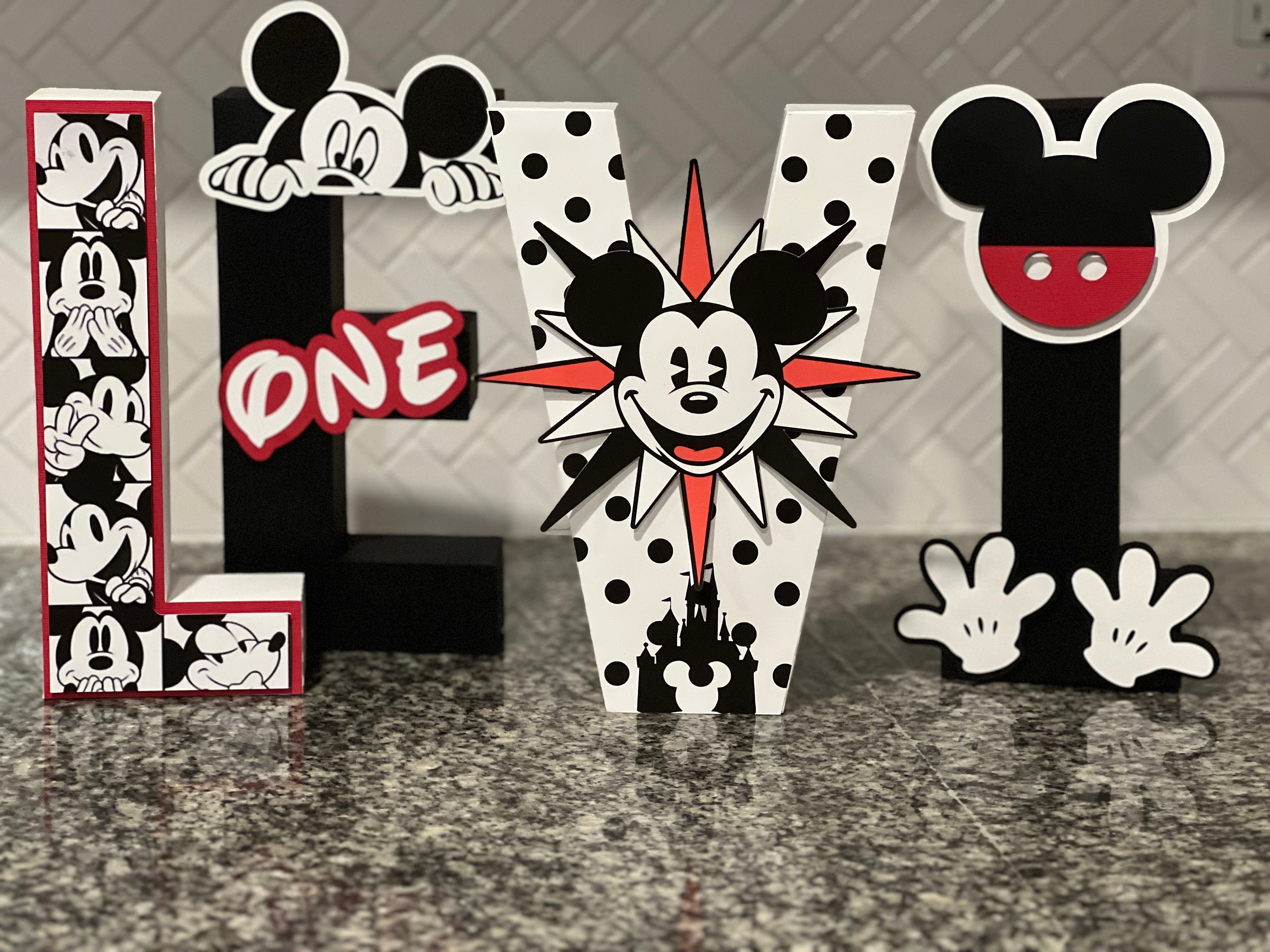 Mickey 3D Letters / CLASSIC Mickey Mouse / Personalized 3d Letters - Etsy