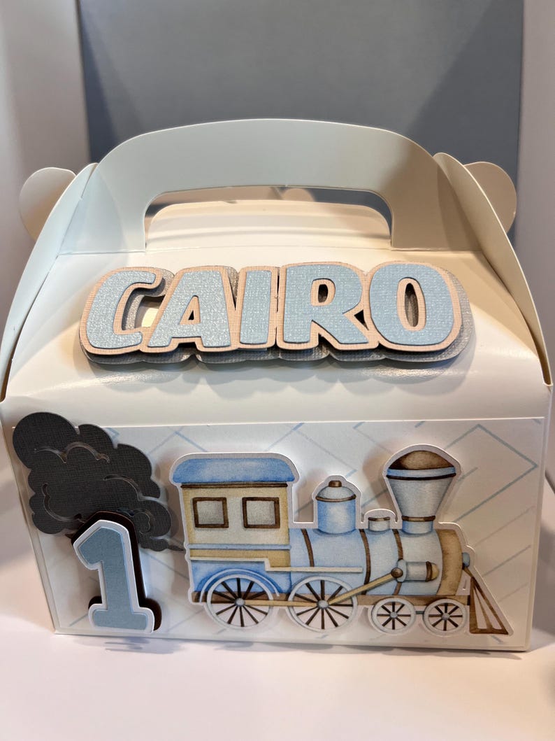 Train Party Gable Boxes Train Goody Bags/ Custom Favor Boxes - Etsy