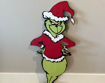 Grinch Wood Cutout - Etsy