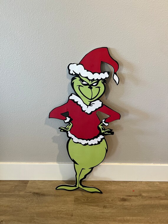 Grinch Wood Cutout Pattern Green Grinch Design Table Runner – The