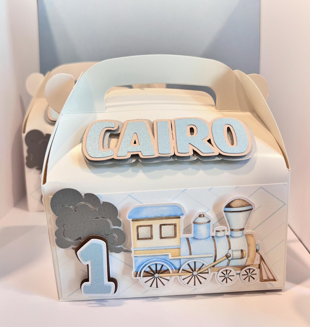 Train Party Gable Boxes | Train Goody Bags/ Custom Favor Boxes - Etsy