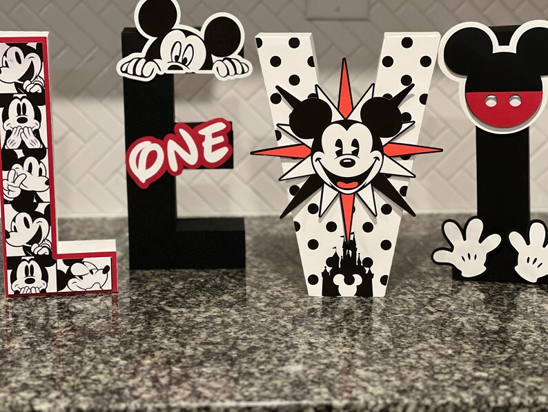 Mickey 3D Letters / CLASSIC Mickey Mouse / Personalized 3d Letters - Etsy