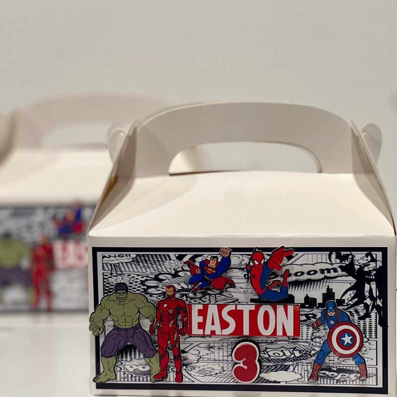 Super Heroes Party Boxes - Etsy
