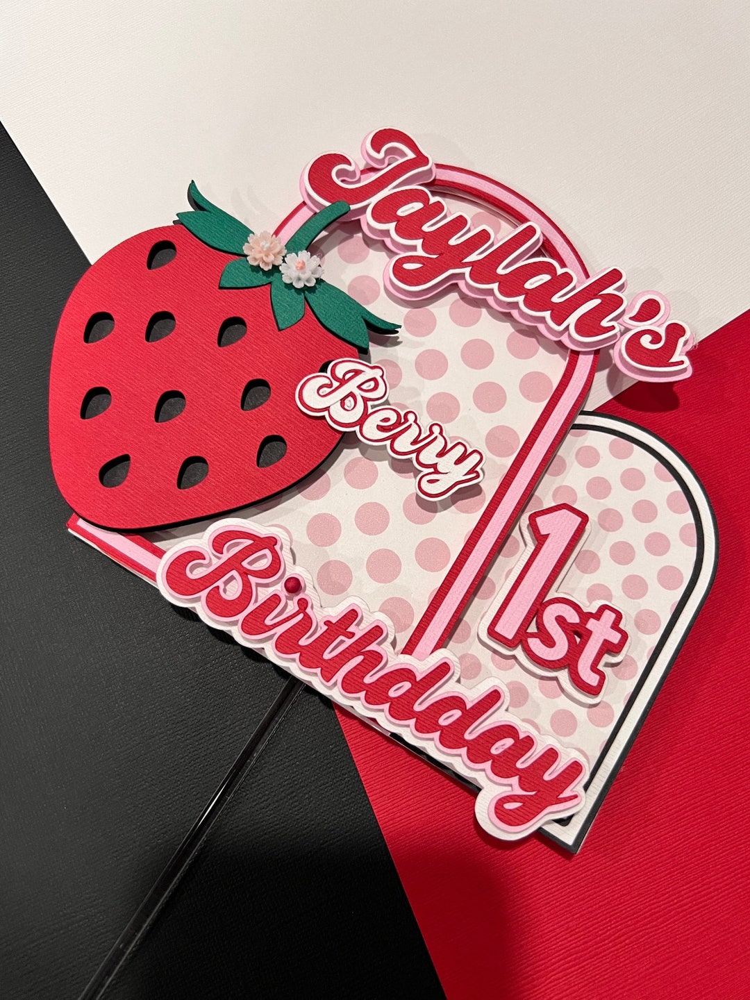 Berry First Birthday Cake Topper | Berry First Birthday Decoration ...