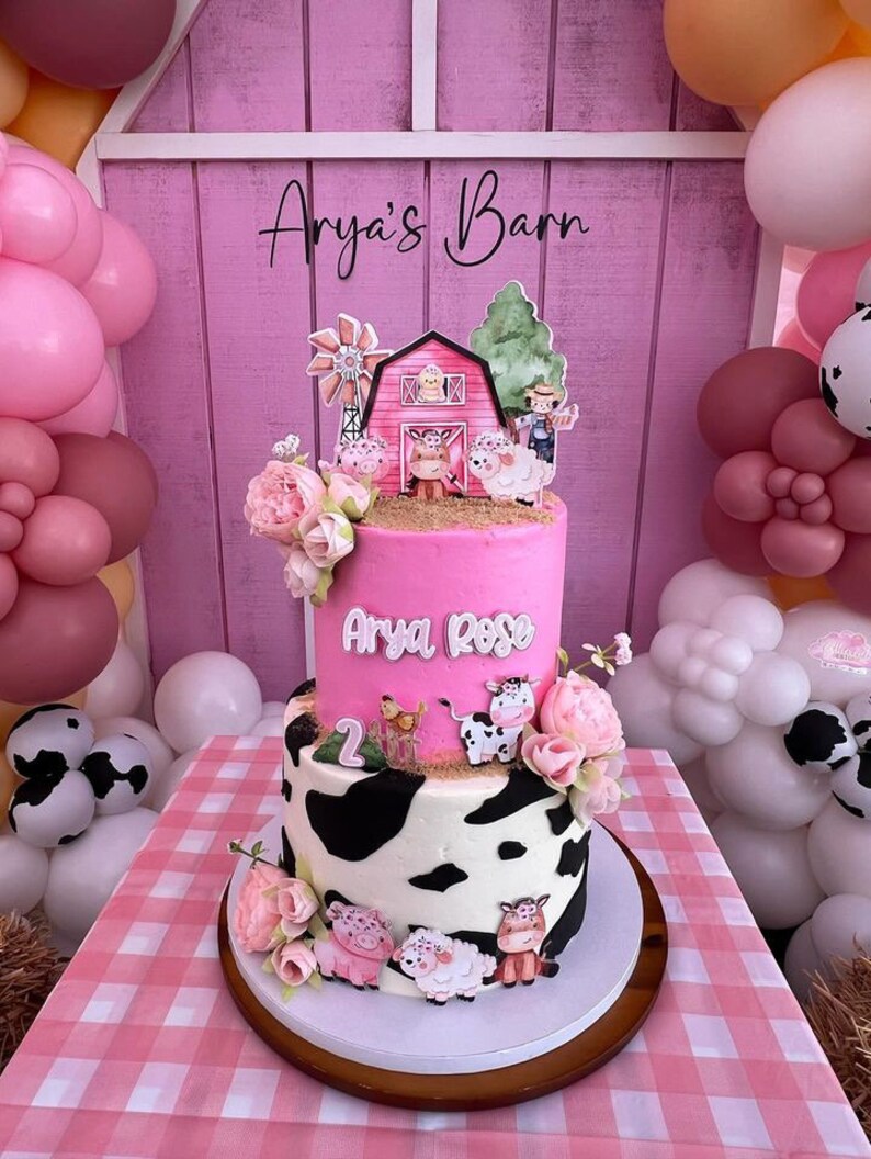 Farm Animal Cake Topper | Barn Animal Cake Topper | Topper De Granja - Etsy