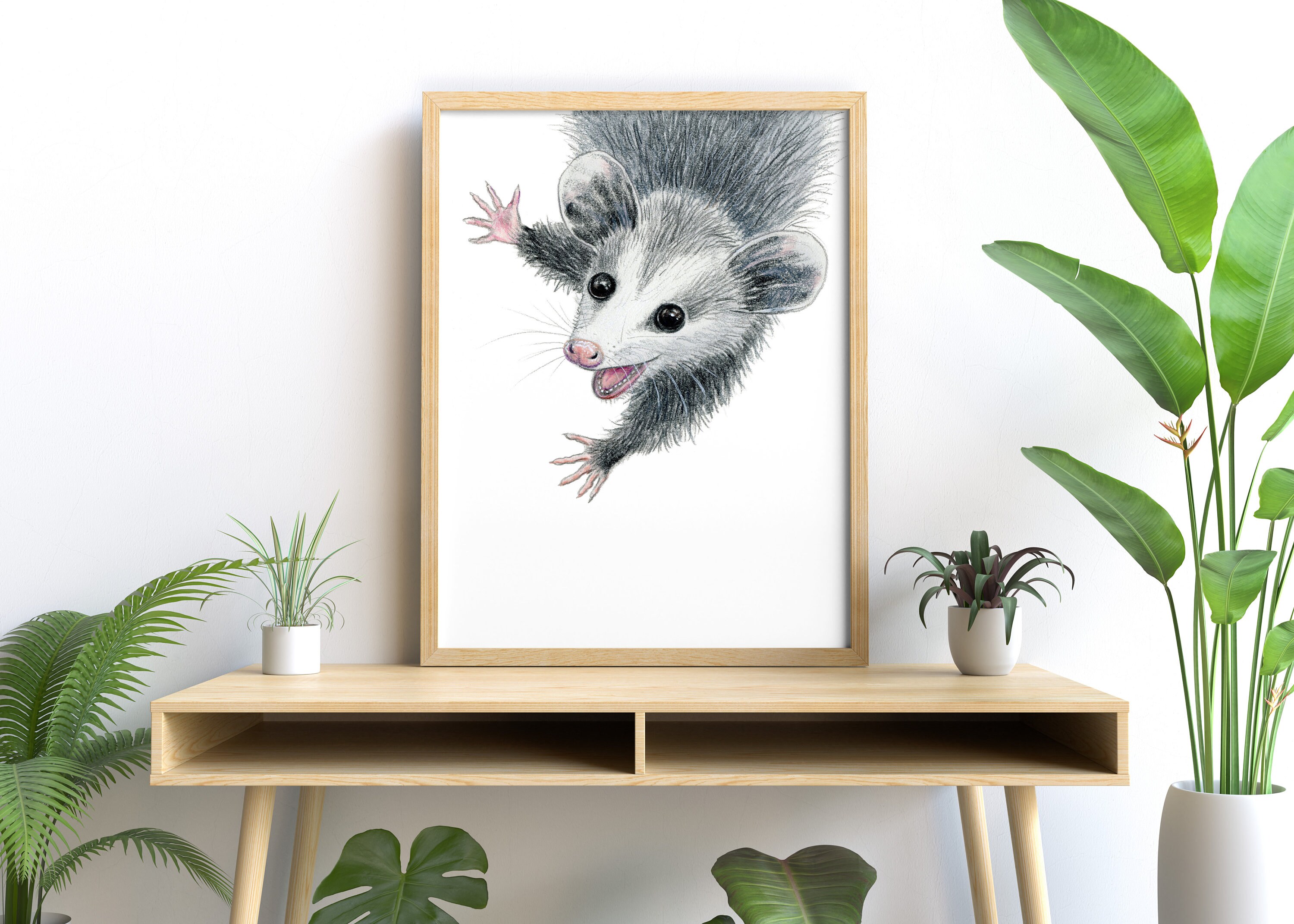 Printable Opossum Poster | Woodland Nursery Decor | Opossum Print for ...