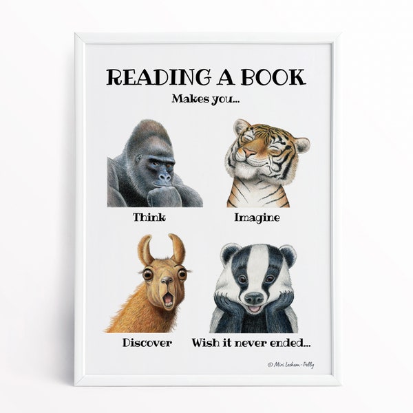 Reading Poster - Etsy