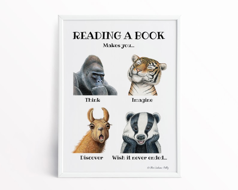 Printable Reading Poster for Reading Corner / Printable Quote for ...