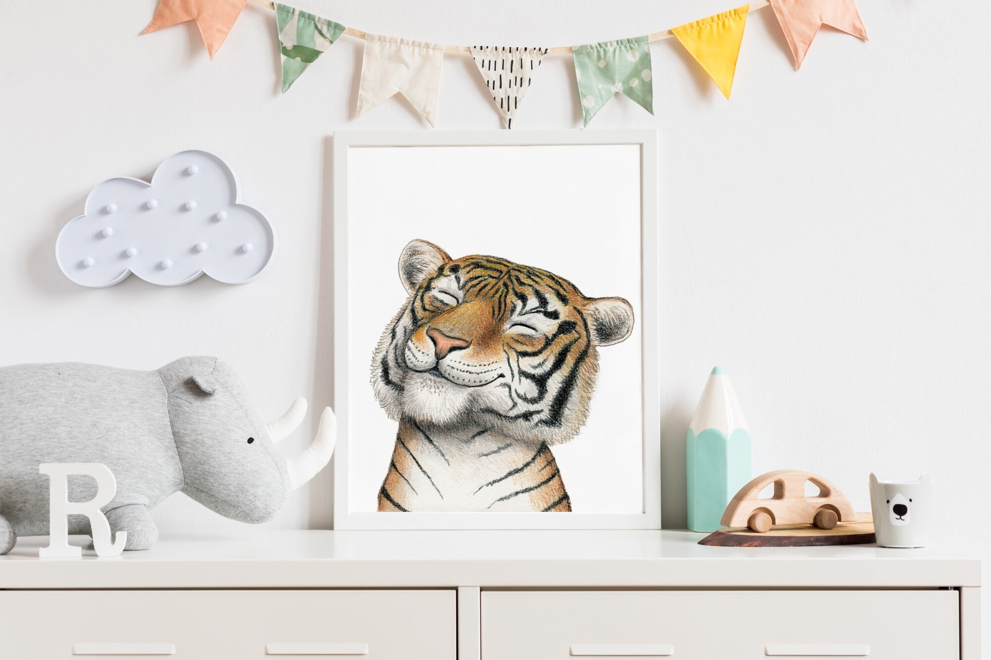 Printable Tiger Poster/ Tiger Wall Art / Jungle Nursery Decor / Nursery ...