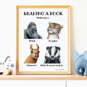 Printable Reading Poster for Reading Corner / Printable Quote for ...