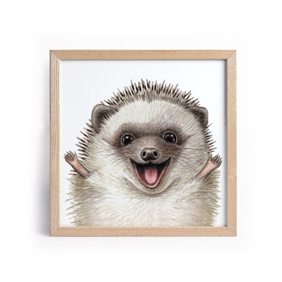 Printable Hedgehog Poster / Hedgehog Gifts / Adorable Baby Hedgehog for ...