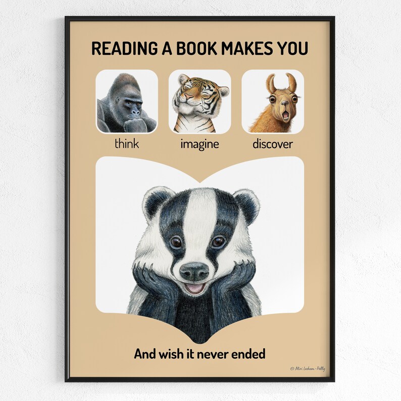 Reading Posters - Printable Set / Literary Prints / Popular Printables ...