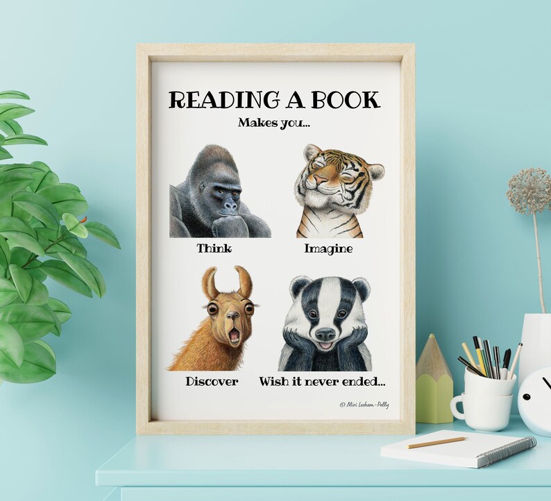 Printable Reading Poster for Reading Corner / Printable Quote - Etsy