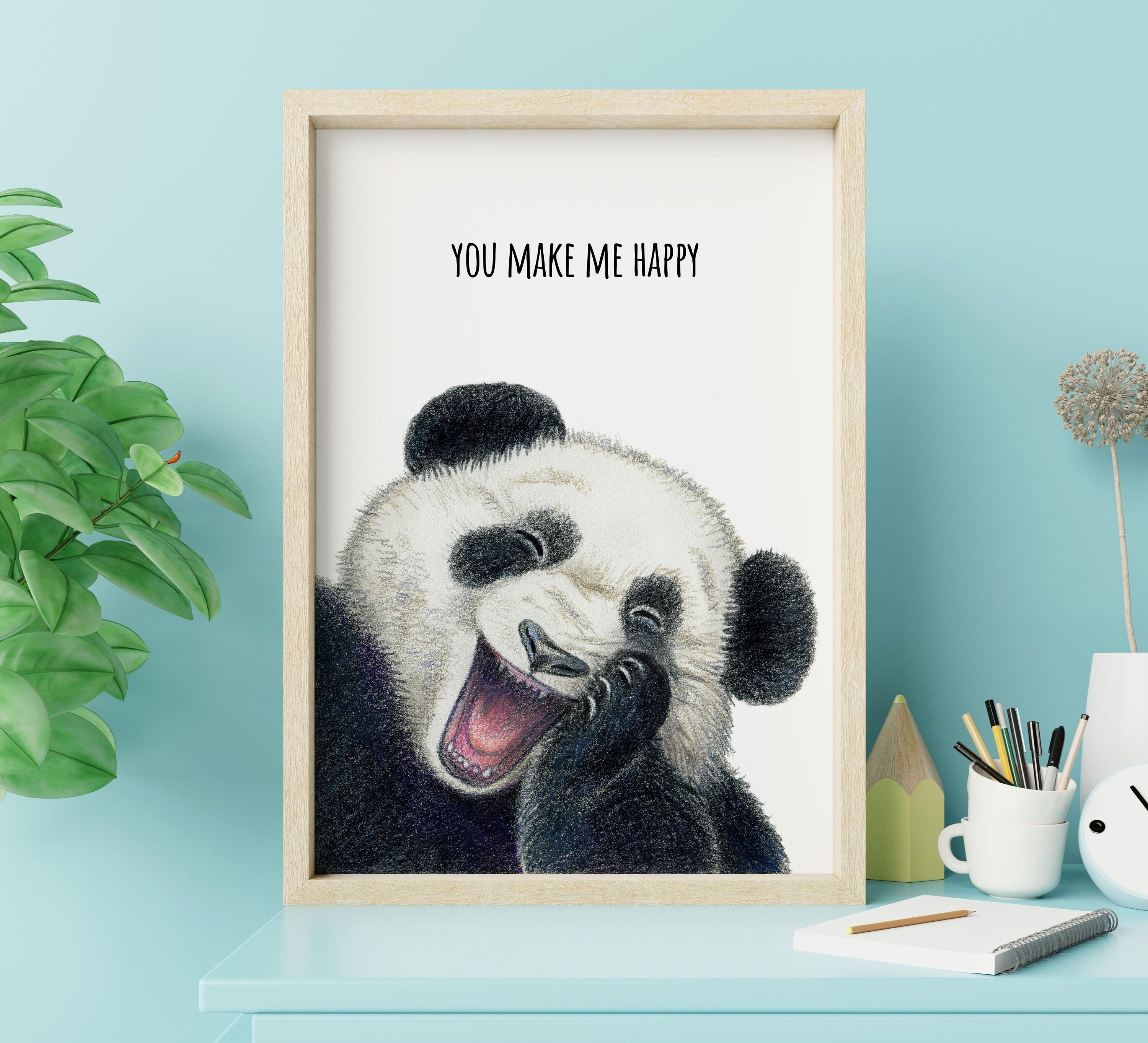 Panda Printable / Original Panda Gifts / Inspiring Wall Art for Nursery ...