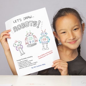 How to Draw Robots PRINTABLE Kids Activity Book / Toddler Activities ...