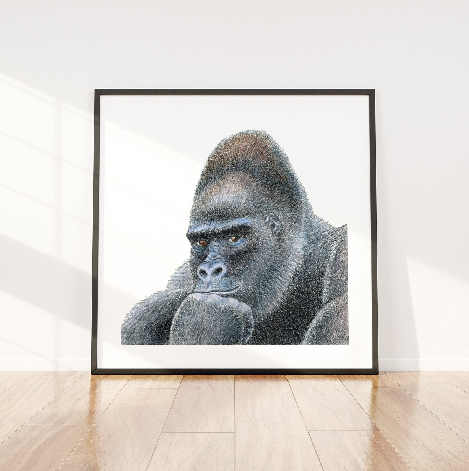 Printable Thinking Gorilla Print / Jungle Nursery Decor / Jungle ...
