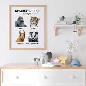 Printable Reading Poster for Reading Corner / Printable Quote for ...