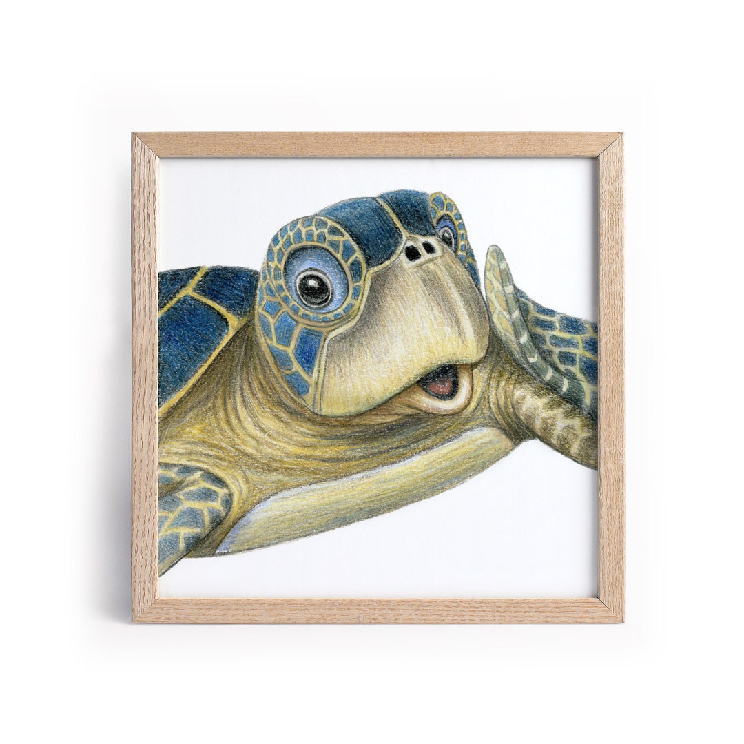 Printable Sea Turtle Wall Art / Sea Turtle Decor for Nautical Nursery ...