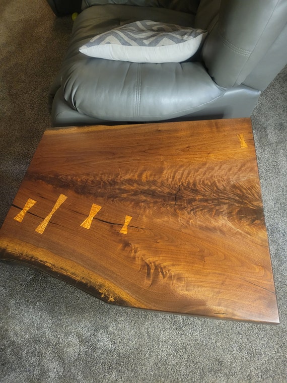 Live Edge Walnut Side Table - Etsy