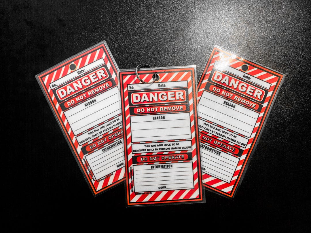 Lock Out Tag Out Electrical Cards ( 3 Cards ) - Etsy