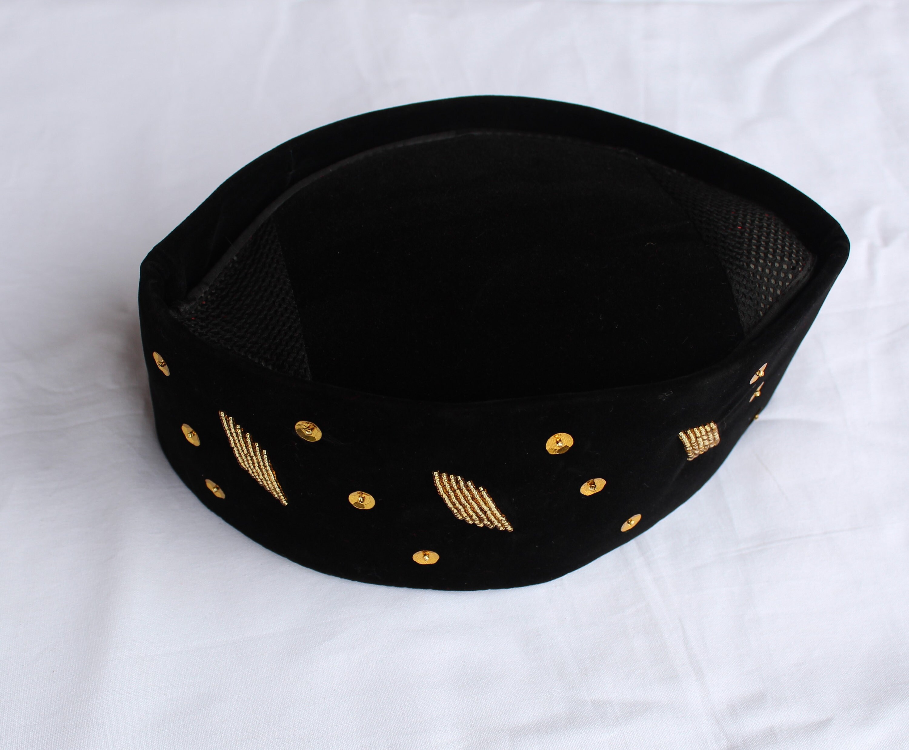 Beaded Velvet Cap, Igbo Velvet Cap, Mallam Cap, Fulani Hat, African ...