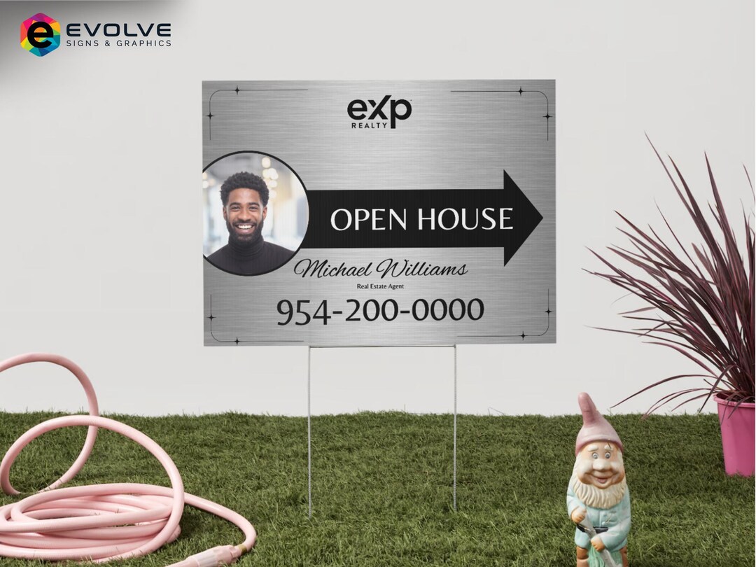 18in X 24in 2-sided Open House Yard Sign, Real Estate Open House, Open ...