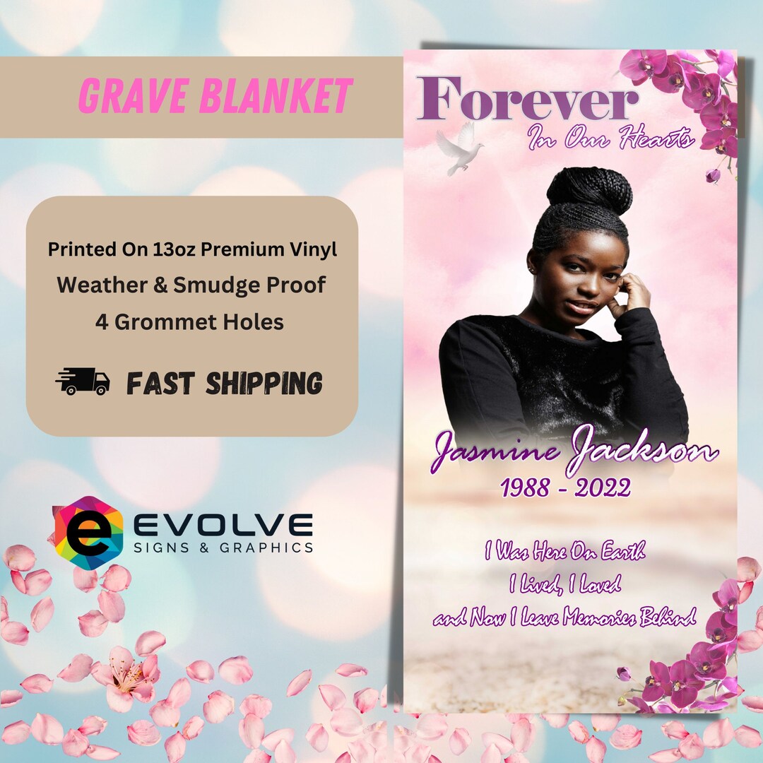 Personalized Memorial Grave Cover, Funeral, Memorial Grave Marker ...