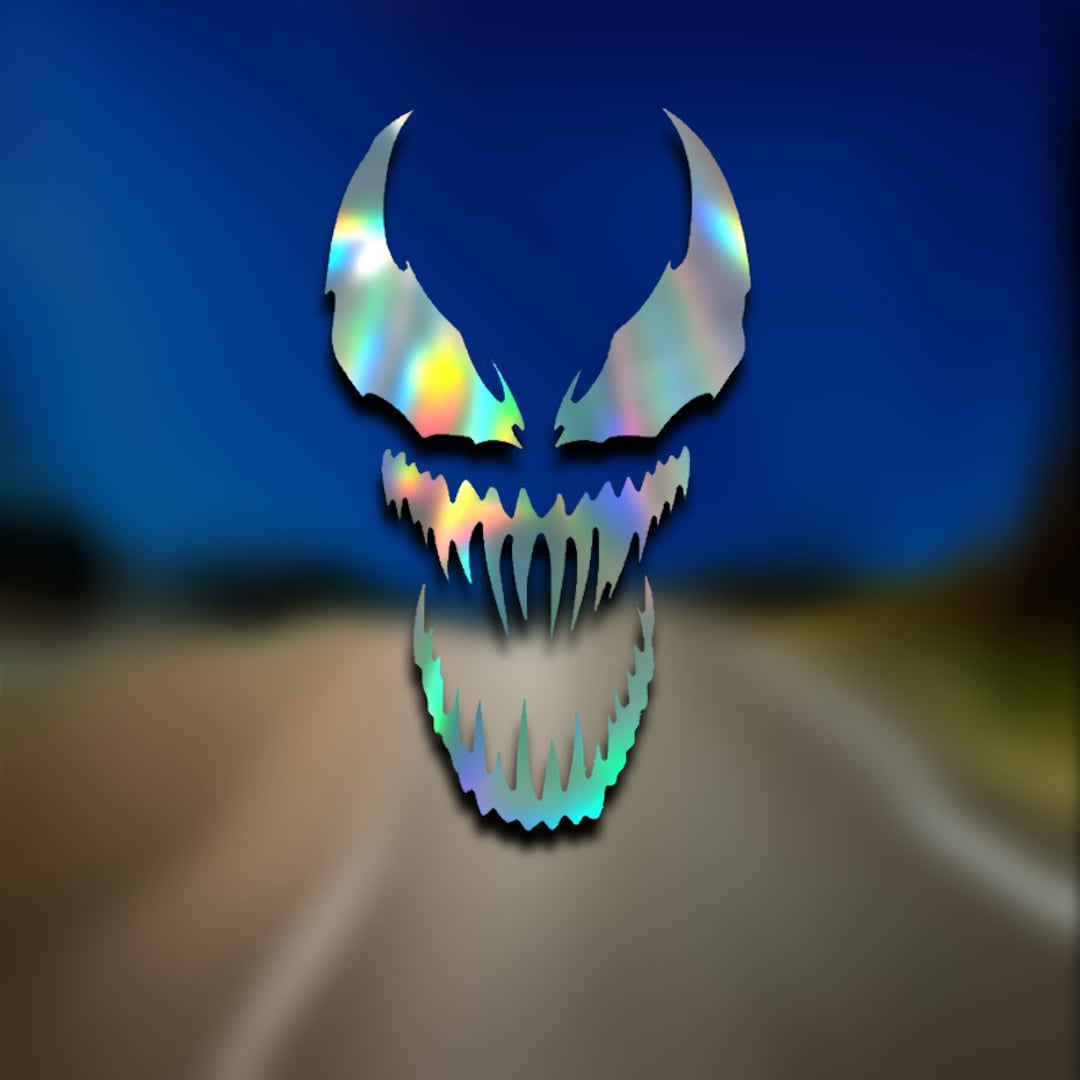 Venom Face Decal, Car/truck/windshield/bumper/laptop/vinyl/holographic ...