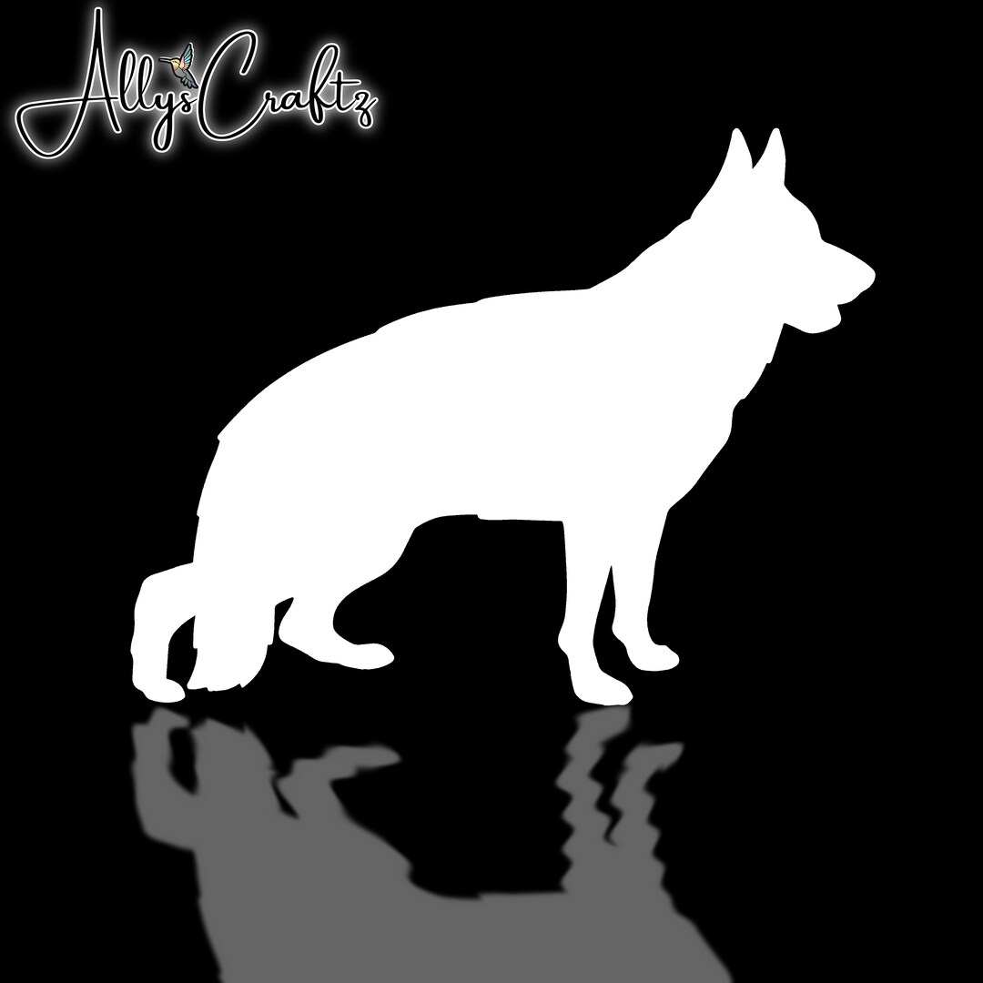 German Shepard Dog Decal Car/truck/windshield/bumper/laptop/ Vinyl ...
