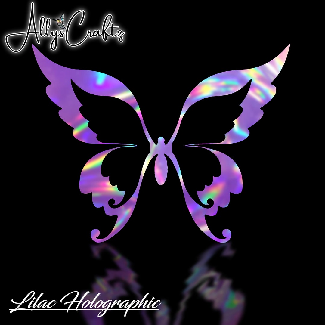 Butterfly Decal Car/truck/windshield/bumper/laptop/vinyl/holographic ...