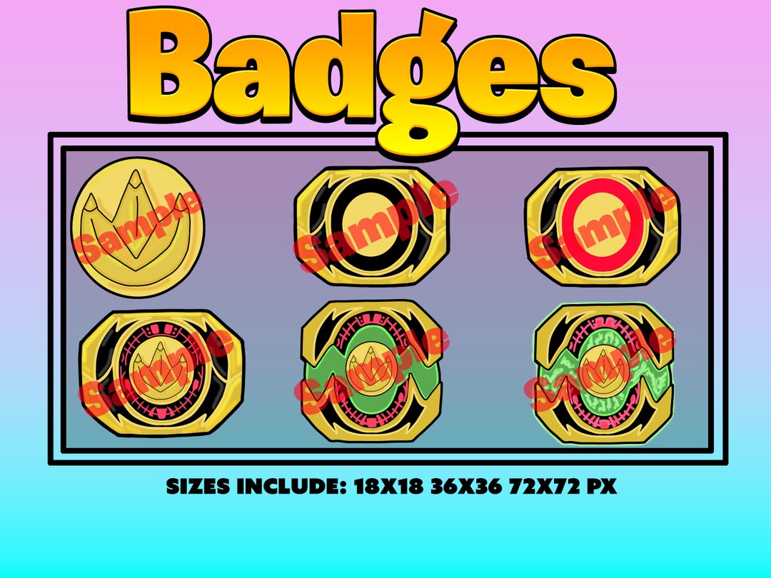Power Ranger Badges for Twitch Discord Instant Download - Etsy