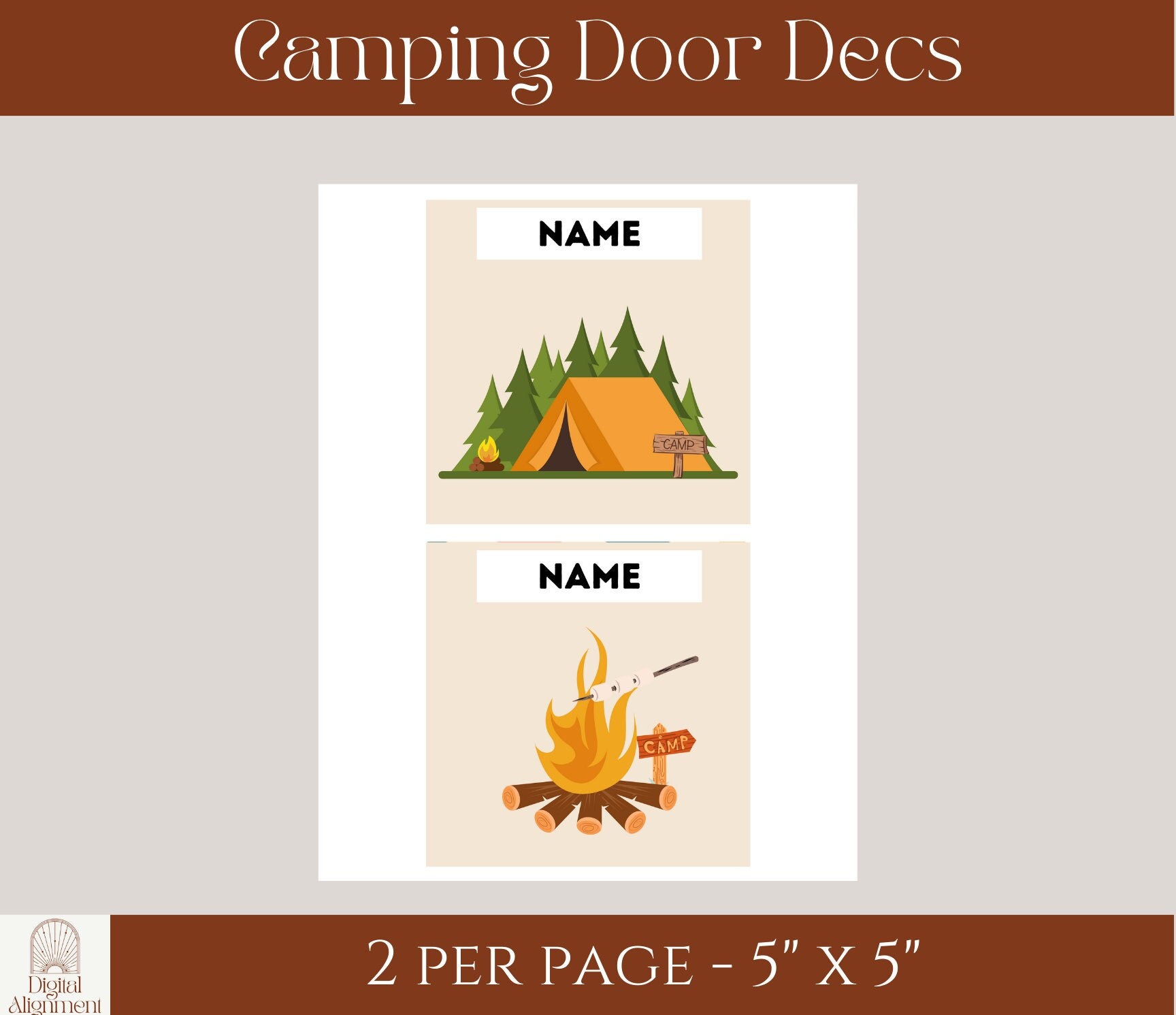Camping Door Dec - Digital Download - Etsy