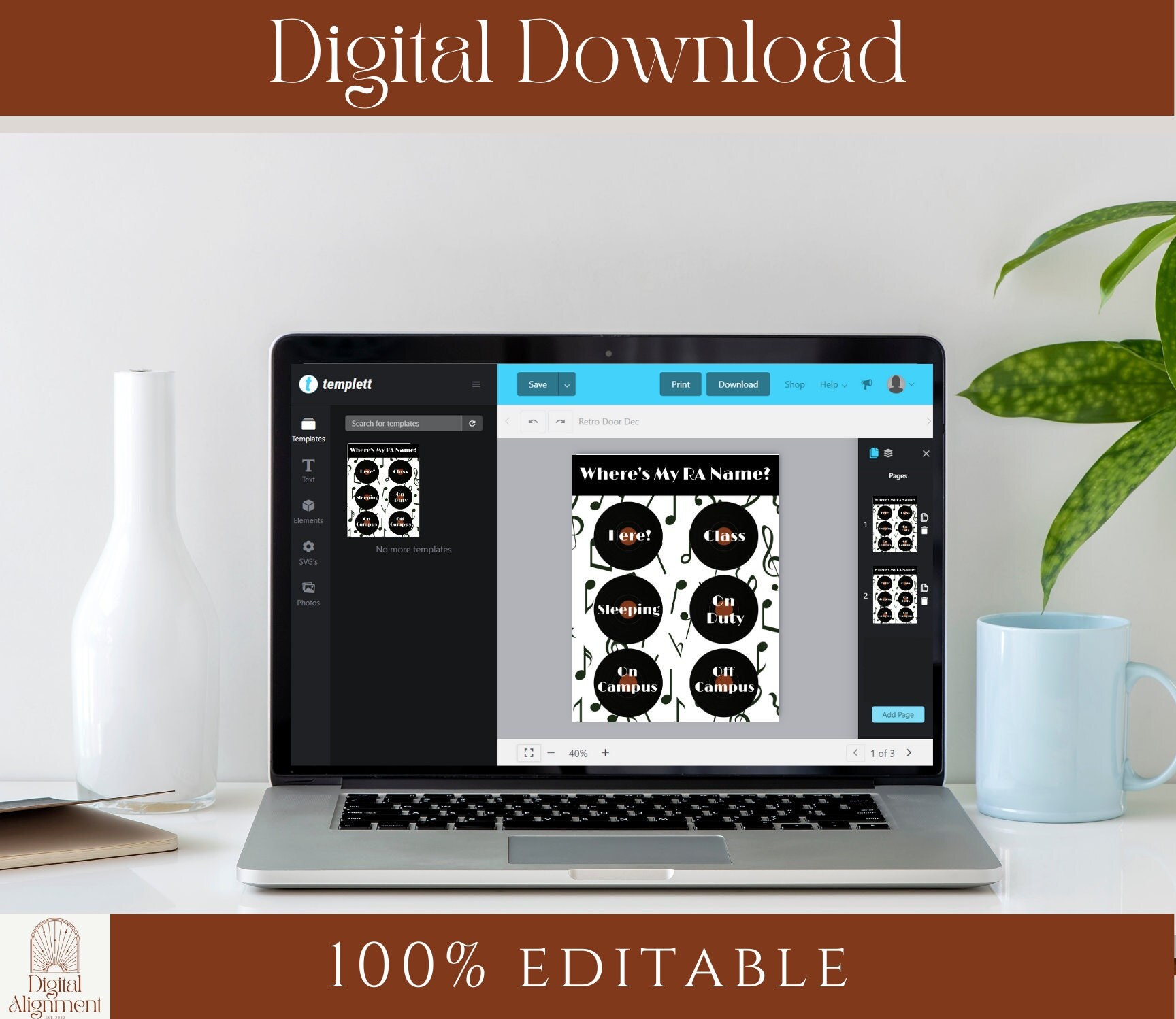 Vinyl Record Where's My RA Sign - Digital Download - Etsy
