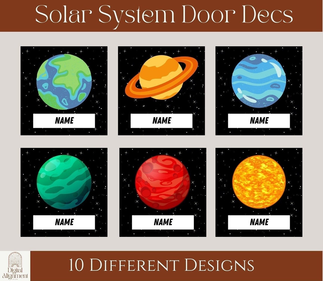 Solar System Door Dec - Digital Download - Etsy