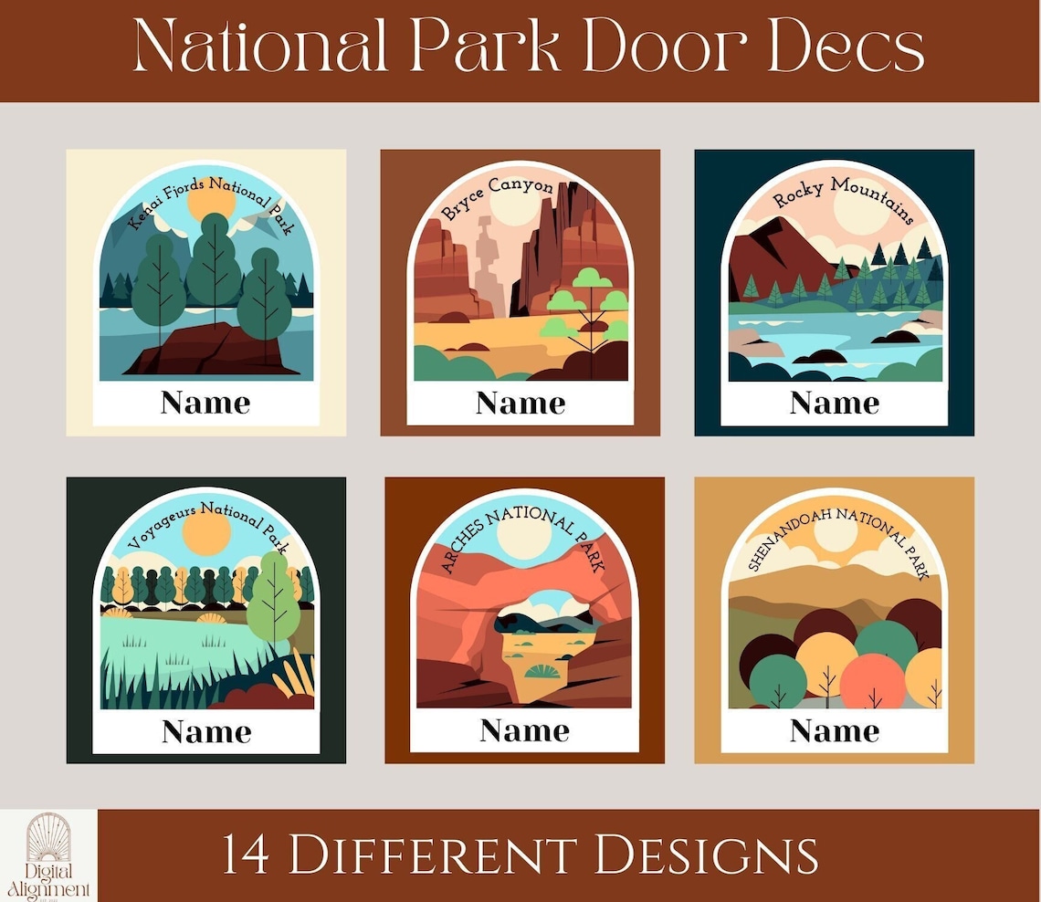 National Park Door Dec - Digital Download - Etsy