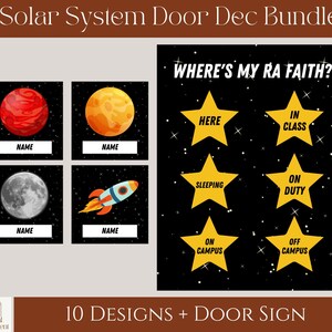 Solar System Door Dec + Door Sign Bundle - Etsy