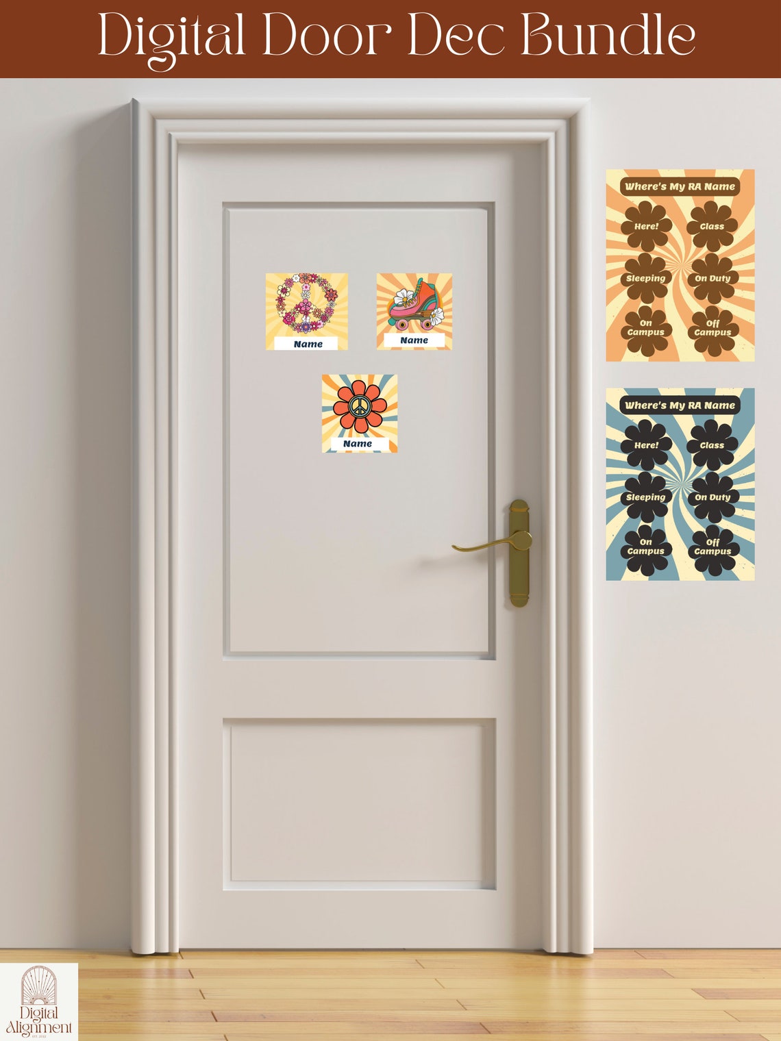 Hippie Door Dec + Door Sign Bundle - Digital Download - Etsy